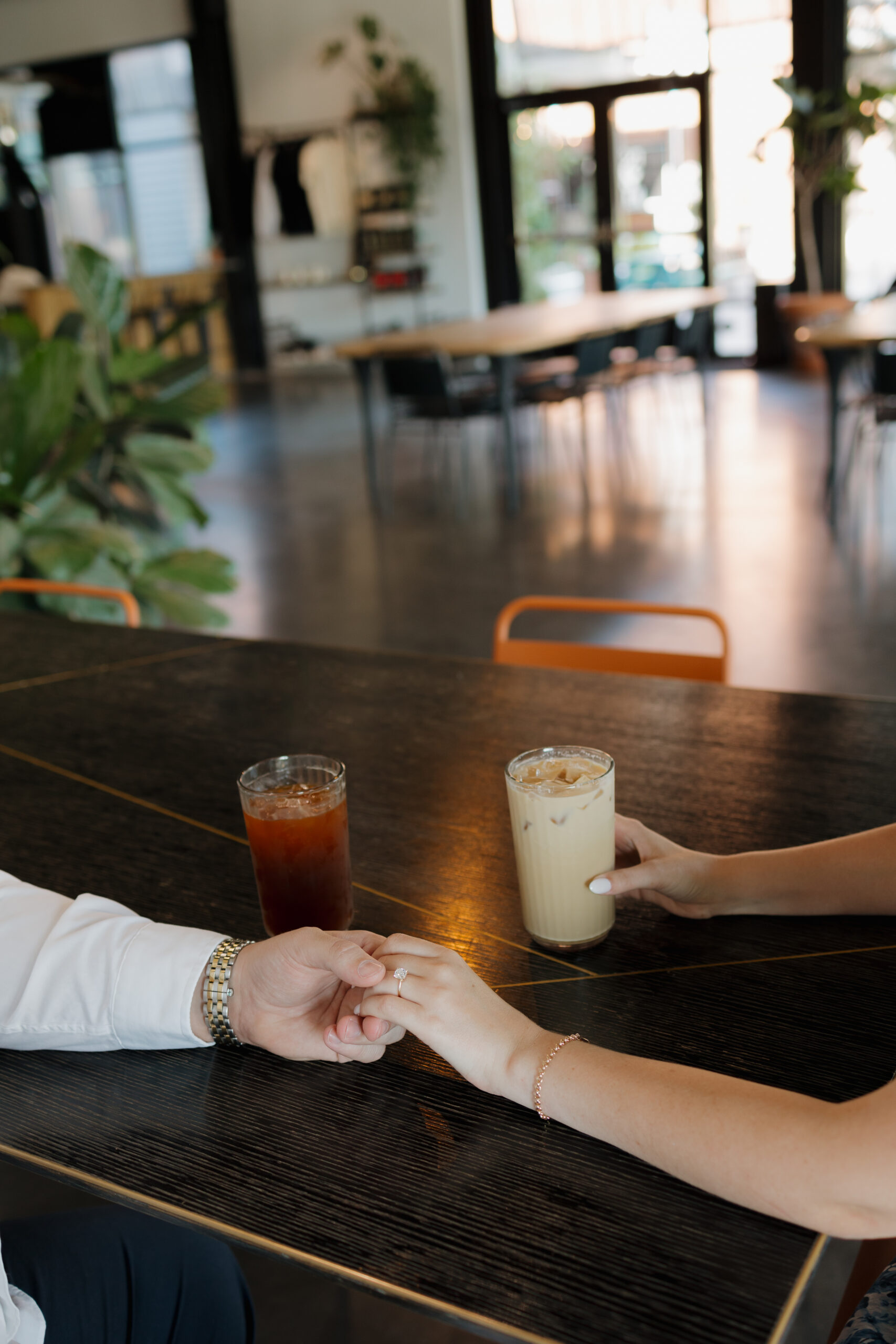 Coffee Shop Date – Engagement Photos | katiemichaphotography.com