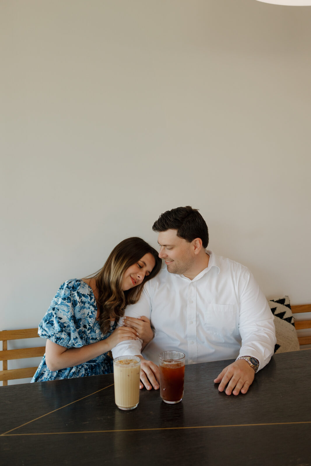 Coffee Shop Date – Engagement Photos | katiemichaphotography.com