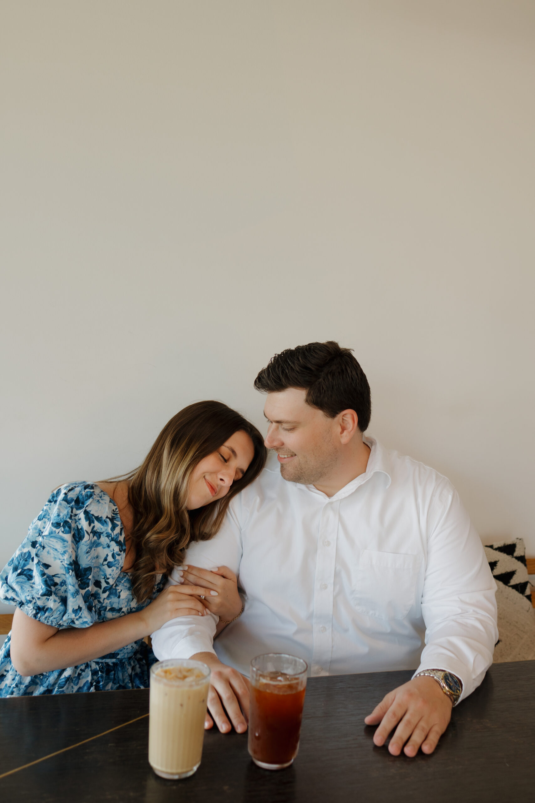 Coffee Shop Date – Engagement Photos | katiemichaphotography.com