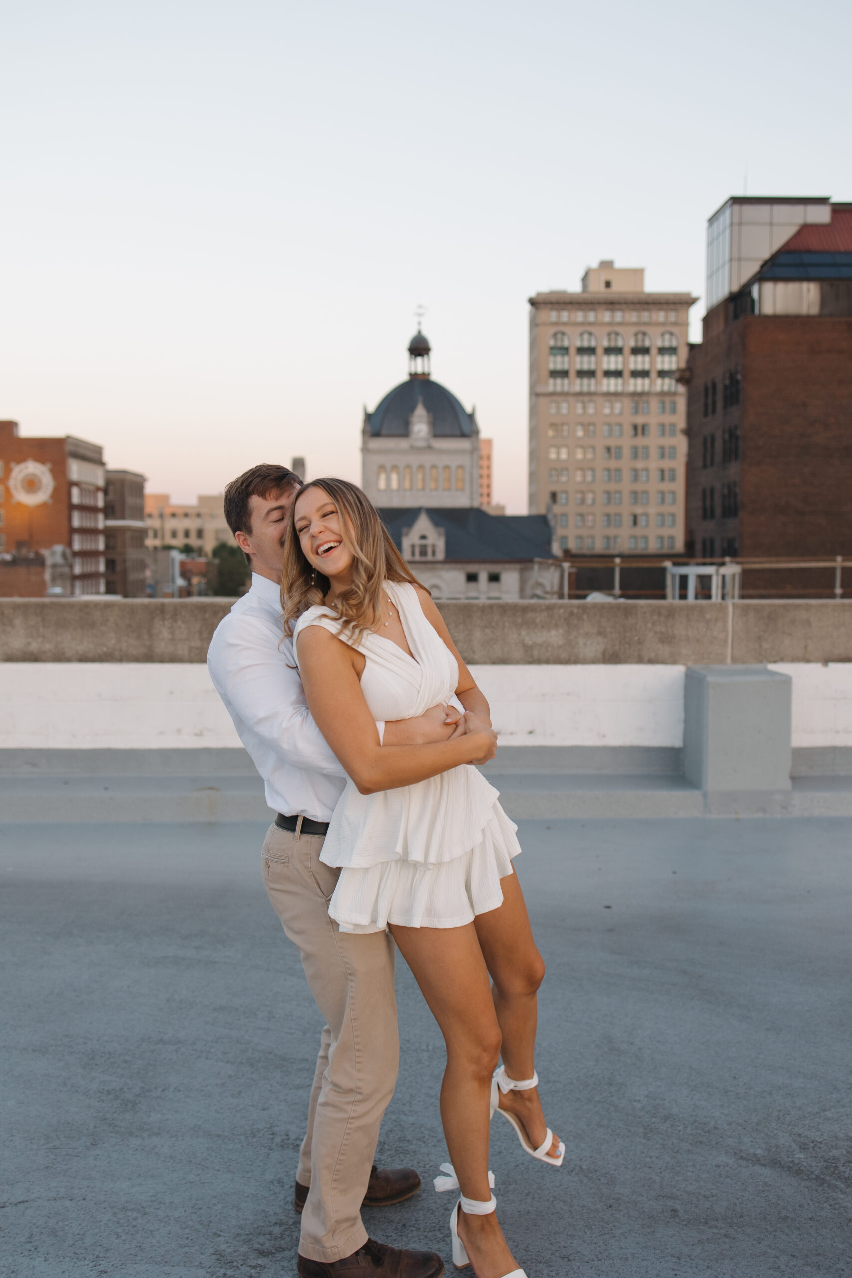 Downtown Engagement Photos | katiemichaphotography.com
